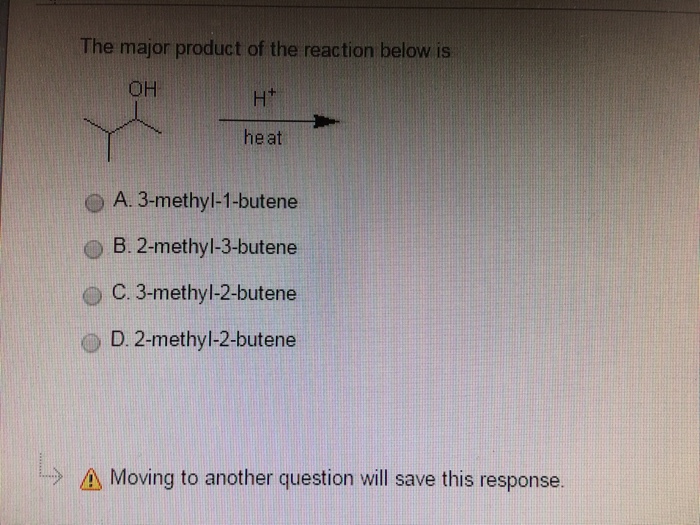 Solved The major product of the reaction below is | Chegg.com