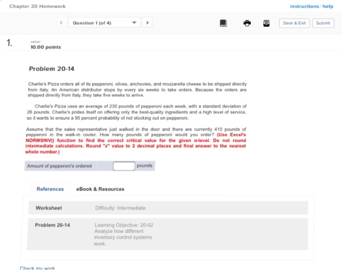 Solved Chapter 20 Homework C Question 1 of 40 10.00 points | Chegg.com