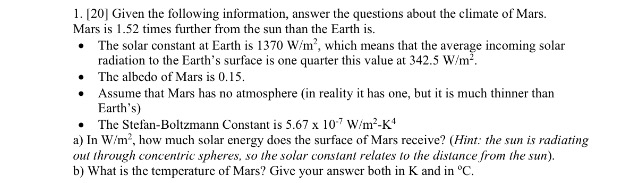 [20] Given the following information, answer the | Chegg.com