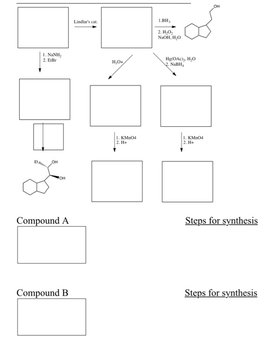 Solved Alkyne Reaction Mechanisms1. Fill in the empty boxes | Chegg.com