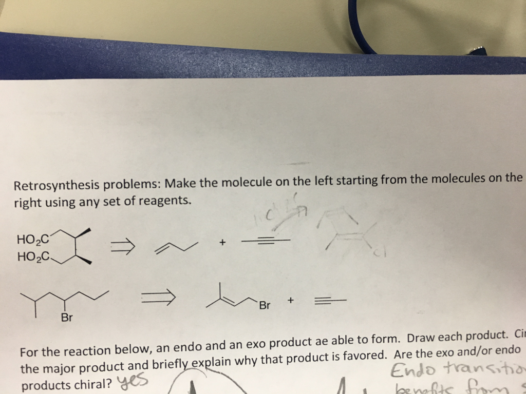 Solved Retrosynthesis problems: Make the molecule on the | Chegg.com