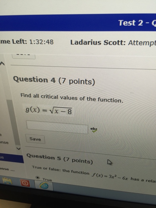 Solved Find all critical values of the function. | Chegg.com