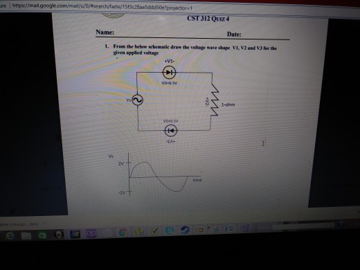 Solved From the below schematic draw the current wave shape | Chegg.com