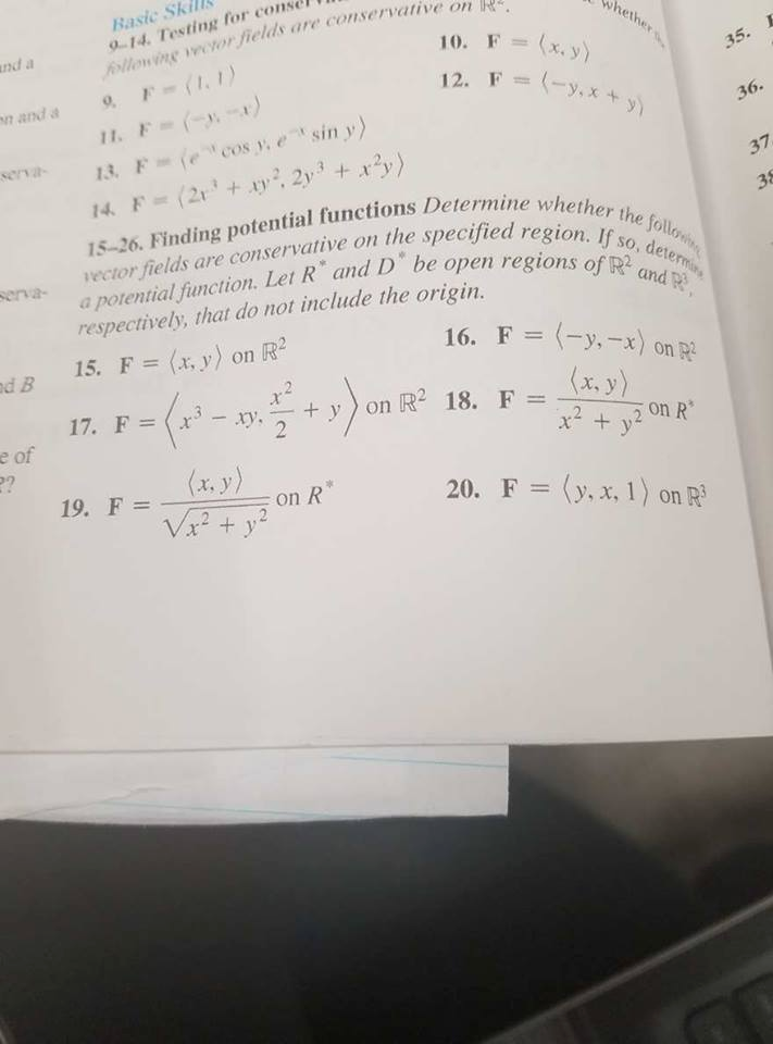 Solved Finding potential functions Determine whether the | Chegg.com