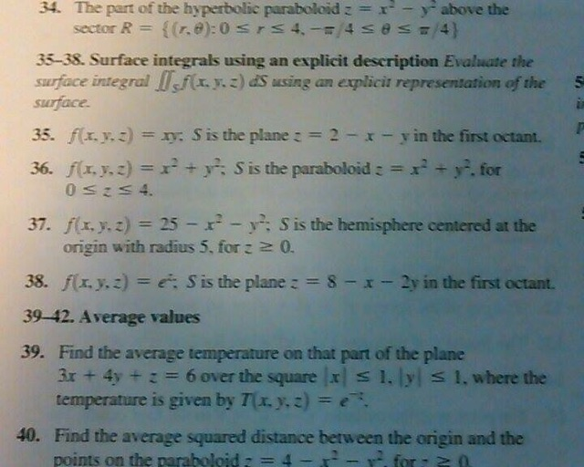 Solved Surface integrals using an explict description | Chegg.com