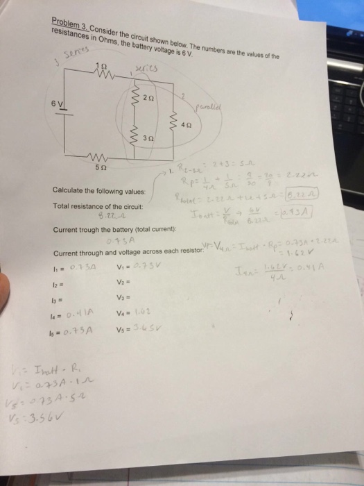 Solved Consider the circuit shown below. The numbers are the | Chegg.com
