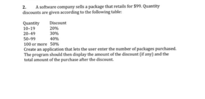 Solved A software company sells a package that retails for | Chegg.com