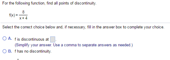 Solved For the following function, find all points of | Chegg.com
