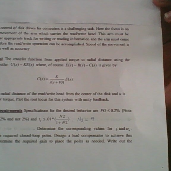 Solved compensator transfer function. Simulate the | Chegg.com