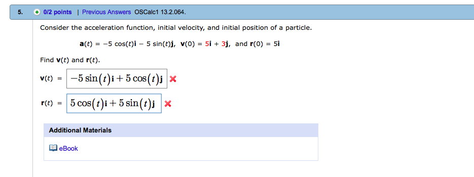 Solved Consider the acceleration function, initial velocity, | Chegg.com