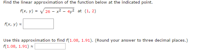 Solved Find the linear approximation of the function below | Chegg.com