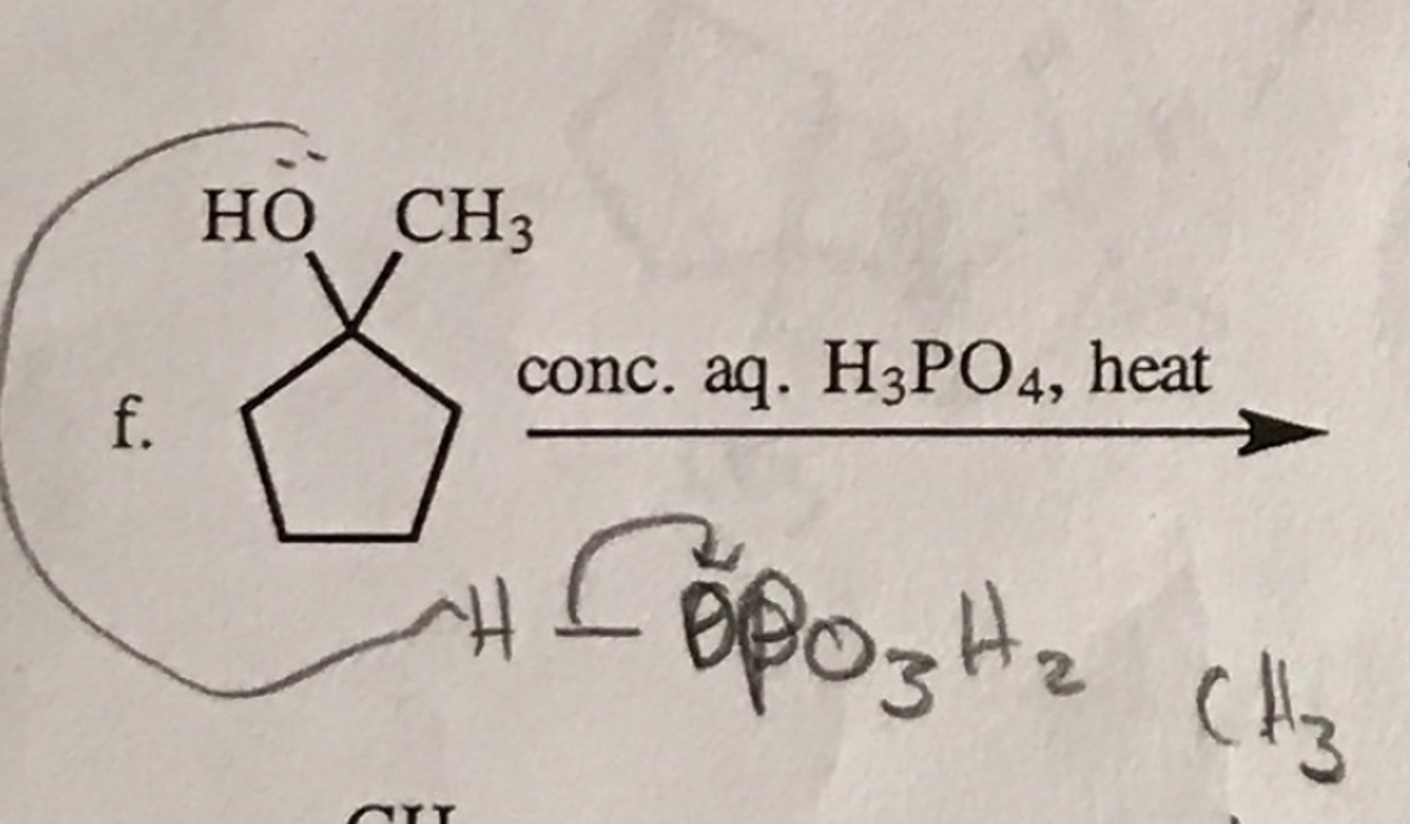 Solved HO CH3 conc. aq. H3PO4, heat | Chegg.com