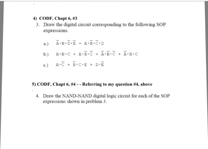 Solved Draw the digital circuit corresponding to the | Chegg.com