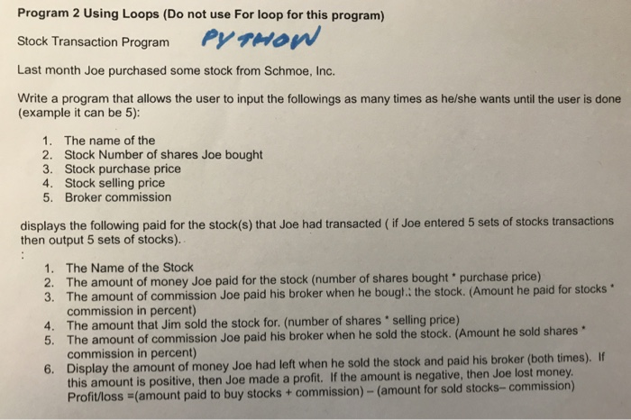 Solved Program 2 Using Loops Do Not Use For Loop For This 