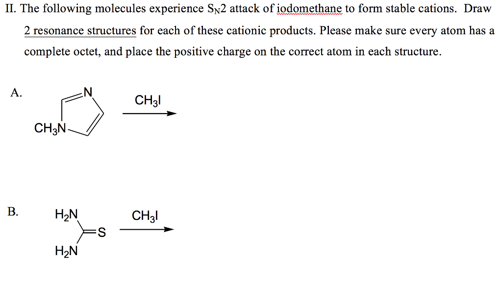 Solved The following molecules experience S_N2 attack of | Chegg.com
