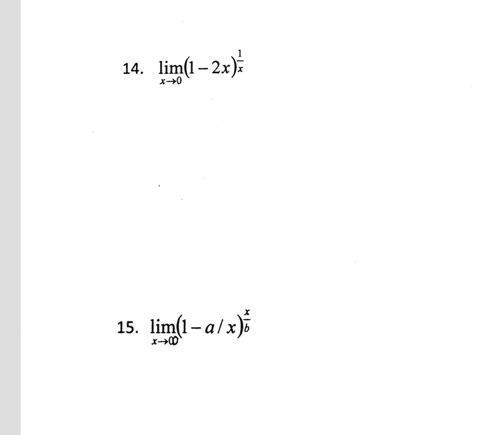 Solved Solve for these two indeterminate forms using | Chegg.com