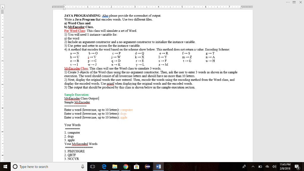 Solved JAVA PROGRAMMING: Also please provide the screenshot | Chegg.com