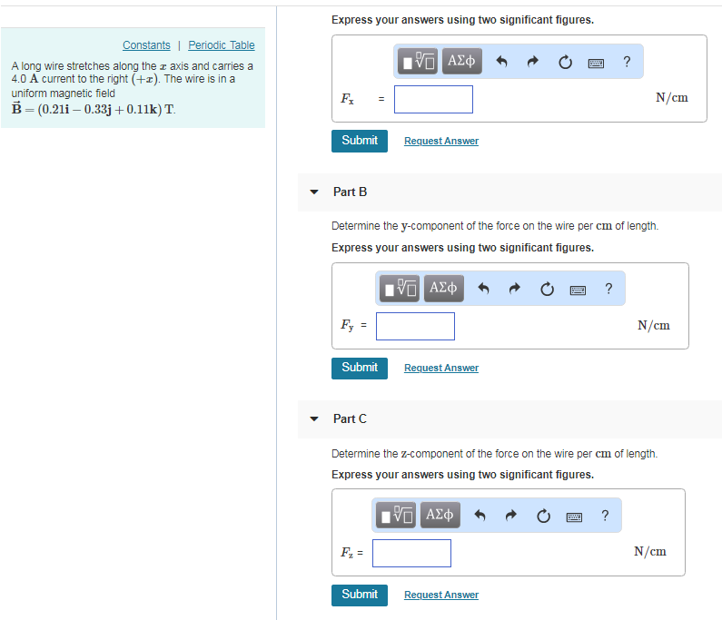 Solved Express your answers using two significant figures. | Chegg.com