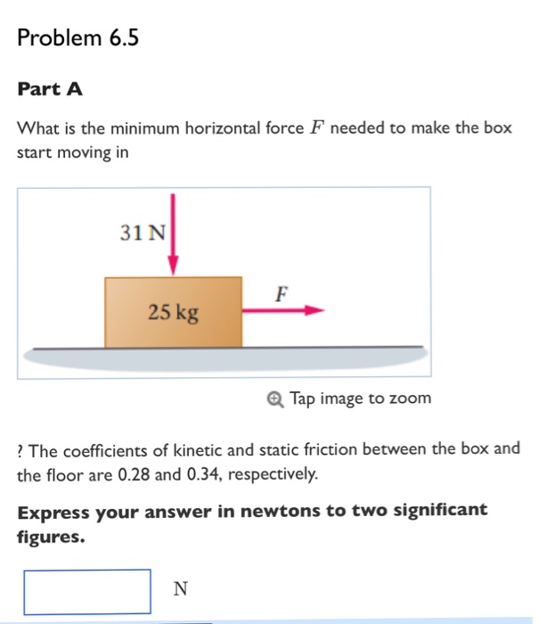 Solved What is the minimum horizontal force F needed to make | Chegg.com