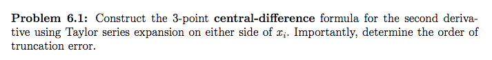 Solved Construct the 3-point central-difference formula for | Chegg.com