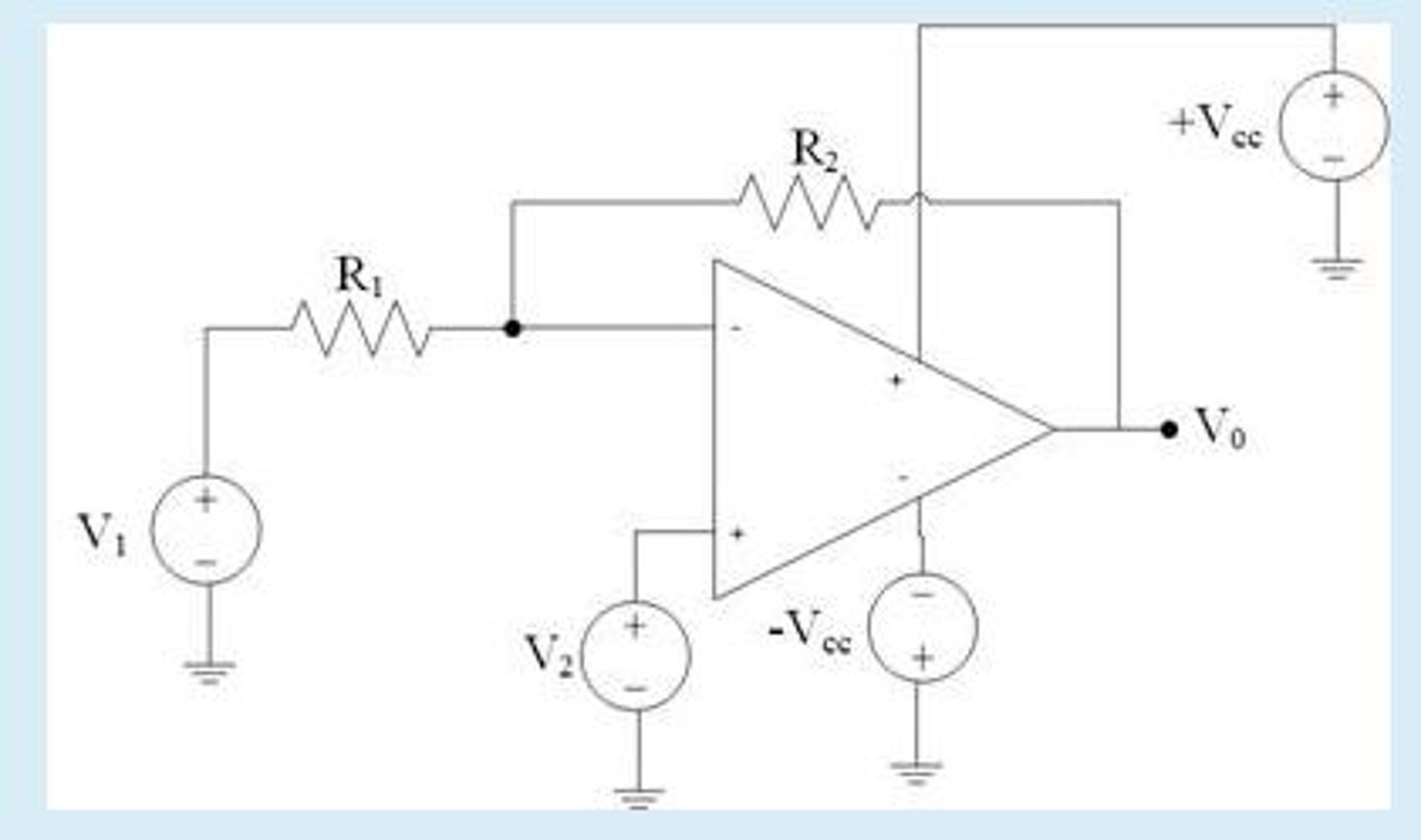 Solved: V1 = -2.0 Volts V2 = 2.0 Volts R1 = 500 W (Ohms) R... | Chegg.com
