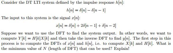 Solved Consider the DT LTI system defined by the impulse | Chegg.com