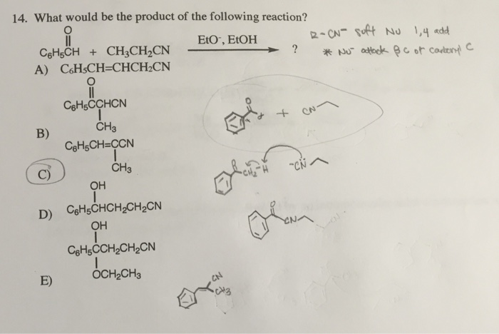Solved 14. What would be the product of the following | Chegg.com