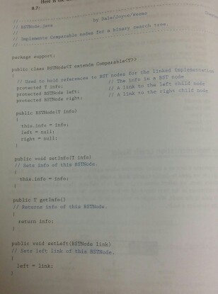 Solved 1) Extend the Binary Search Tree ADT to include a | Chegg.com