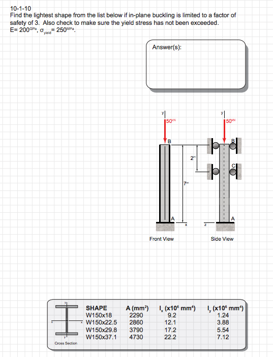 Solved 10-1-10 Find the lightest shape from the list below | Chegg.com