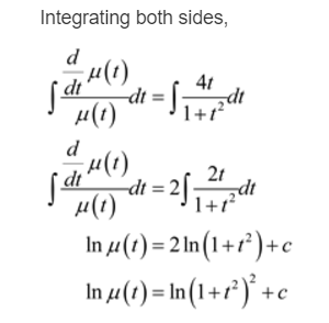 Solved Integrating both sides, A (t) 4t dt u (t) A (t) 2t A | Chegg.com