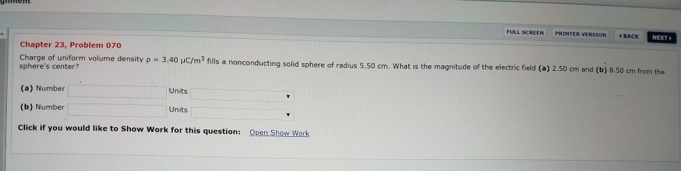 Solved FULL SCREEN PRINTER VERSION en BACK NEXT Chapter 23, | Chegg.com