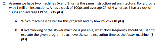 Solved Assume we have two machines (A and B) using the same | Chegg.com