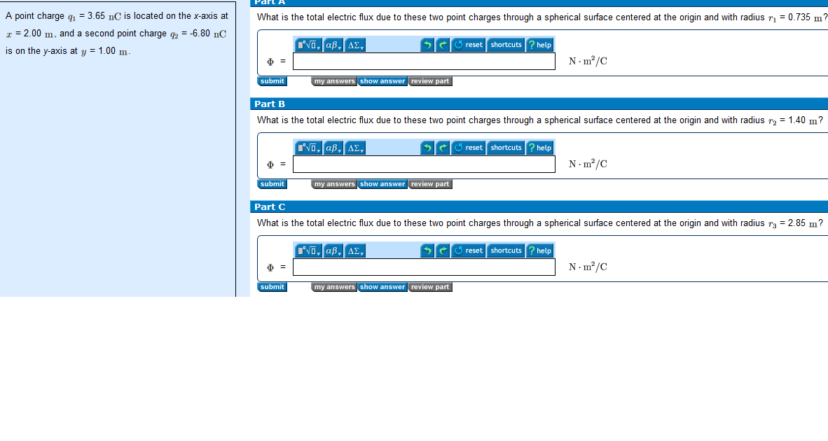 Solved A point charge q1 = 3.65 nC is located on the x-axis | Chegg.com