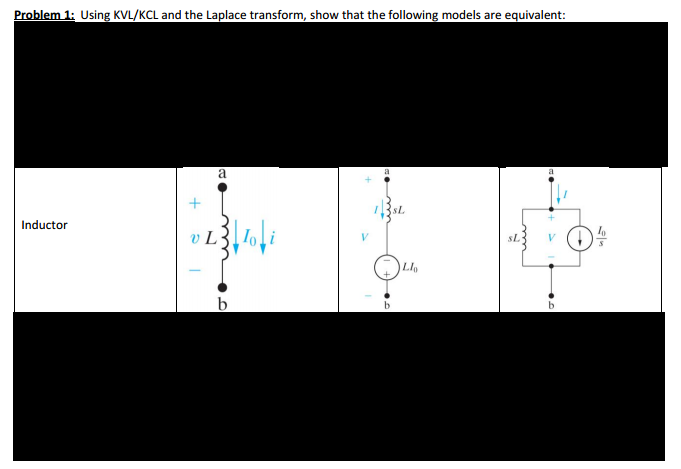 Solved Problem1: Using KVL/KCL and the Laplace transform, | Chegg.com