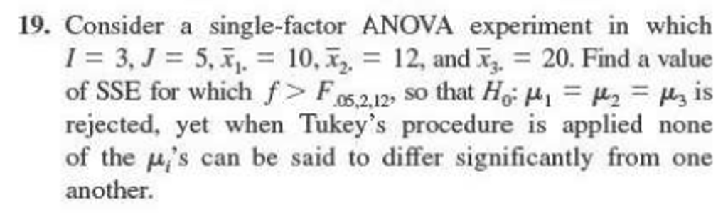Solved Consider a single-factor ANOVA experiment in which I | Chegg.com