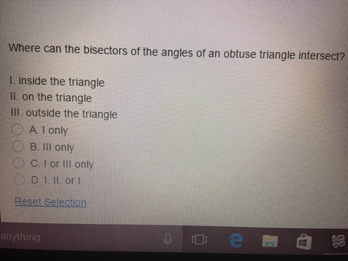Solved Where can the bisectors of the angles of an obtuse | Chegg.com