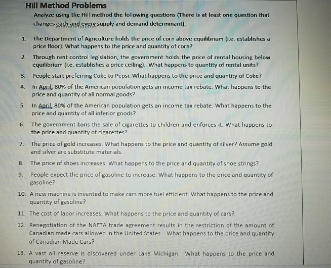 Solved Hill Method Problems Analyze using the Hill method | Chegg.com