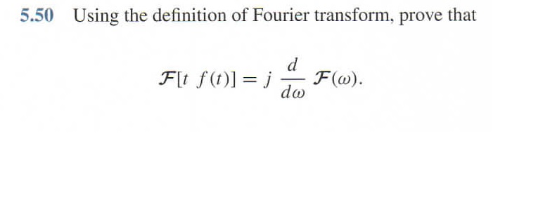 Solved Using the definition of Fourier transform, prove that | Chegg.com