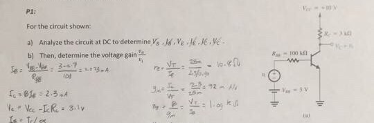 Solved Find the circuit shown: Analyze the circuit at DC to | Chegg.com