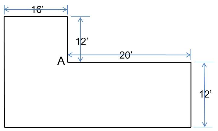 Solved QUESTION 5 A 12-foot by 12-foot square area | Chegg.com