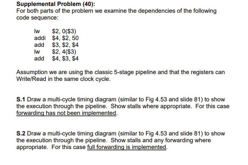 Solved Supplemental Problem (40): For both parts of the | Chegg.com