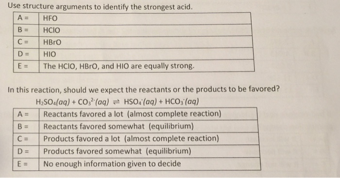 Solved Use structure arguments to identify the strongest | Chegg.com