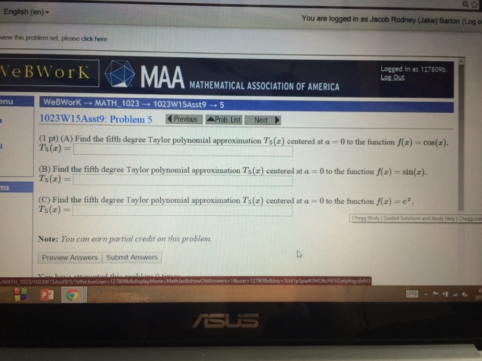 Solved English (en) You are logged in as Jacob Rodney (Jake) | Chegg.com