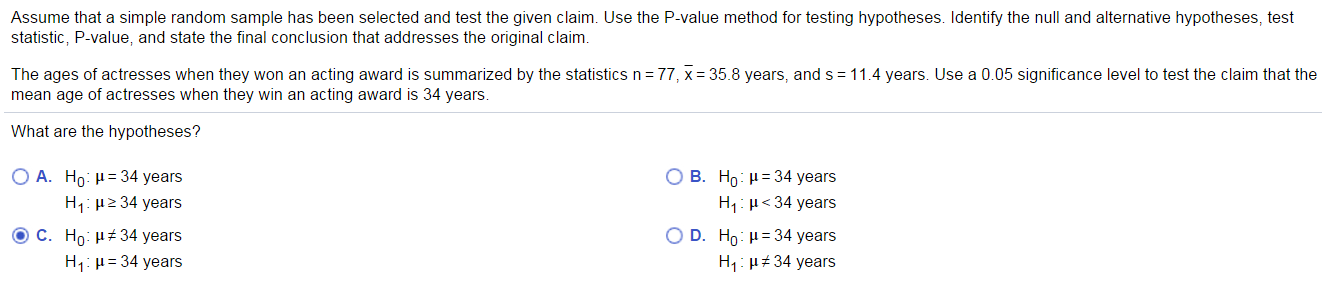 Solved Assume that a simple random sample has been selected | Chegg.com