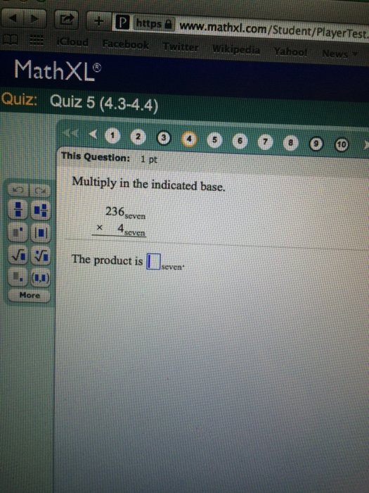 Solved Multiply in the indicated base.236seven Times 4seven | Chegg.com