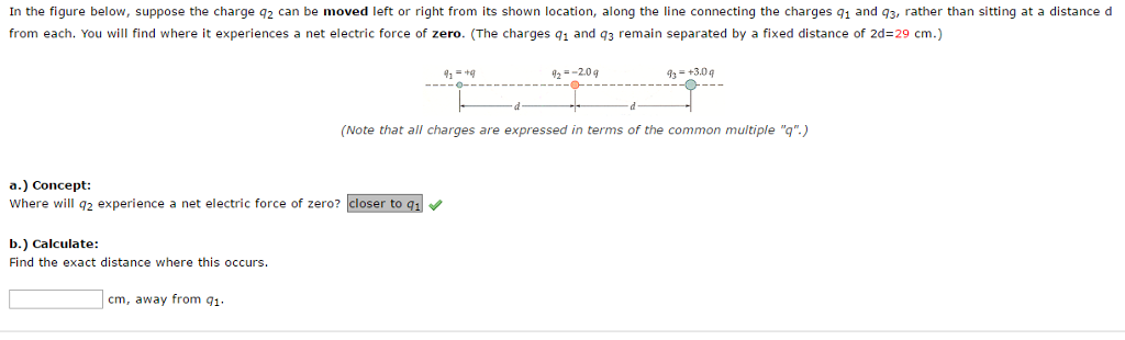 Solved In the figure below, suppose the charge q_2 can be | Chegg.com