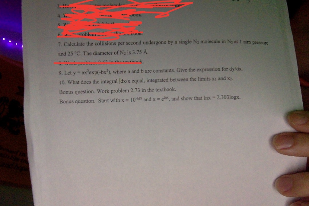 Solved Calculate the collisions per second undergone by a | Chegg.com