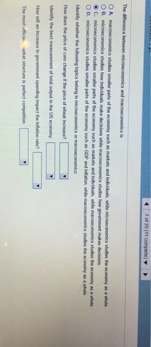 Solved The difference between microeconomics and | Chegg.com