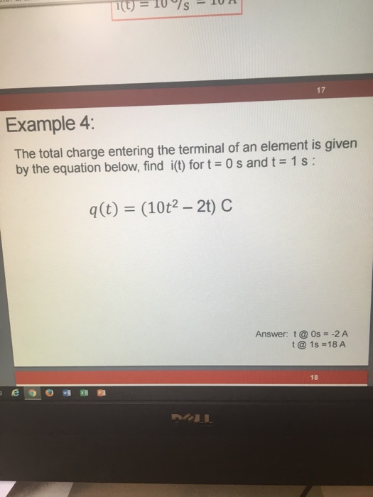 Solved The total charge entering the terminal of an element | Chegg.com