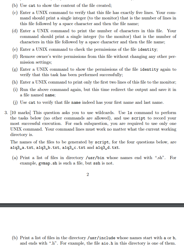 Solved Questions 1. 10 marks] Give concise answers to the | Chegg.com